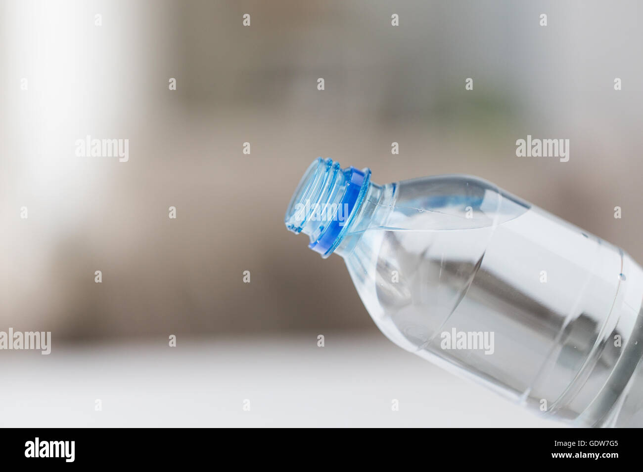 close up of plastic bottle with drinking water Stock Photo - Alamy