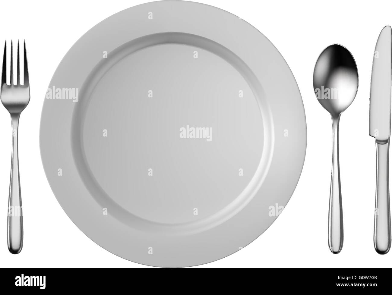 Empty gray plate isolated Stock Vector Images - Alamy