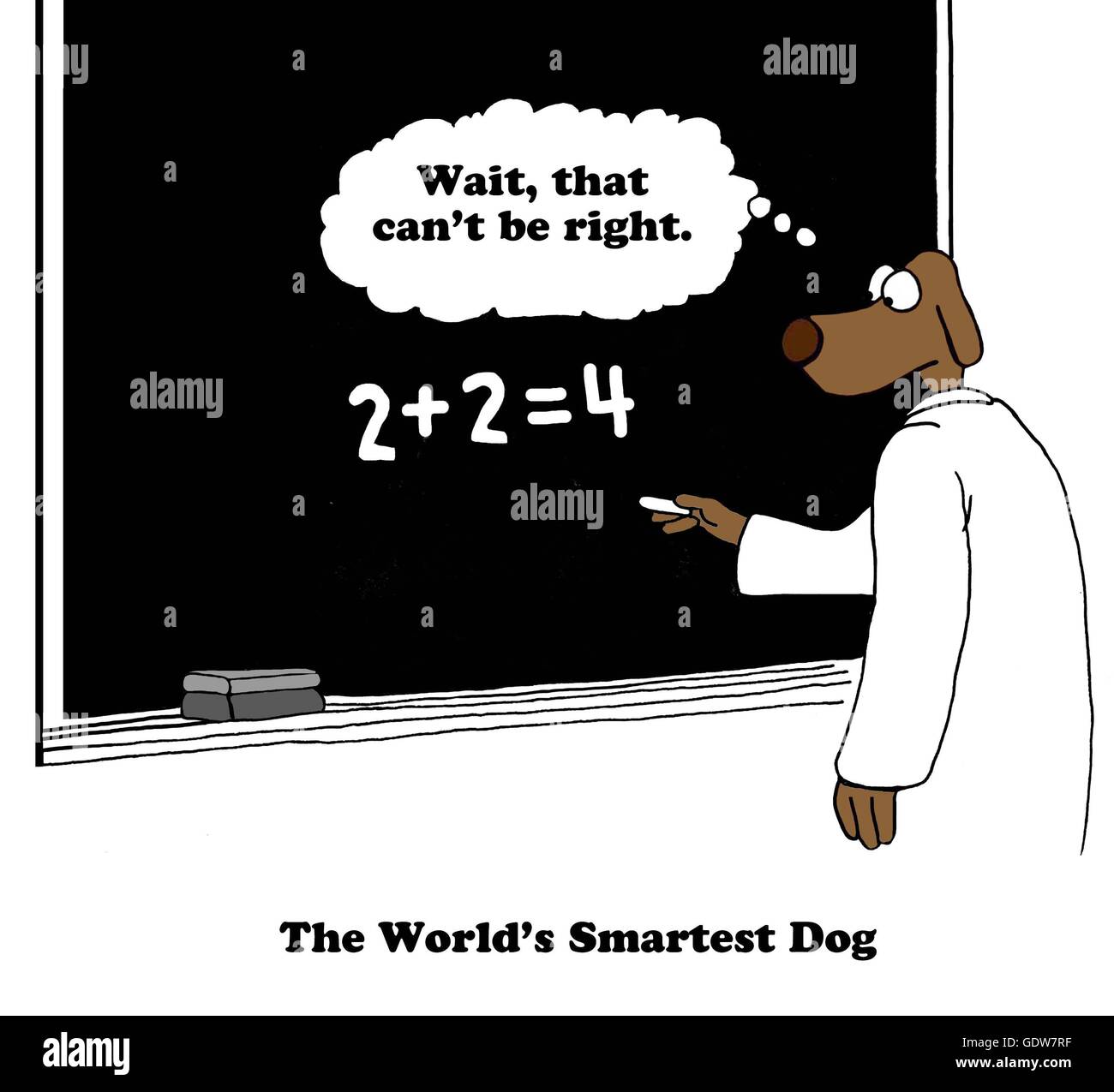 Cartoon about the world's smartest dog Stock Photo - Alamy