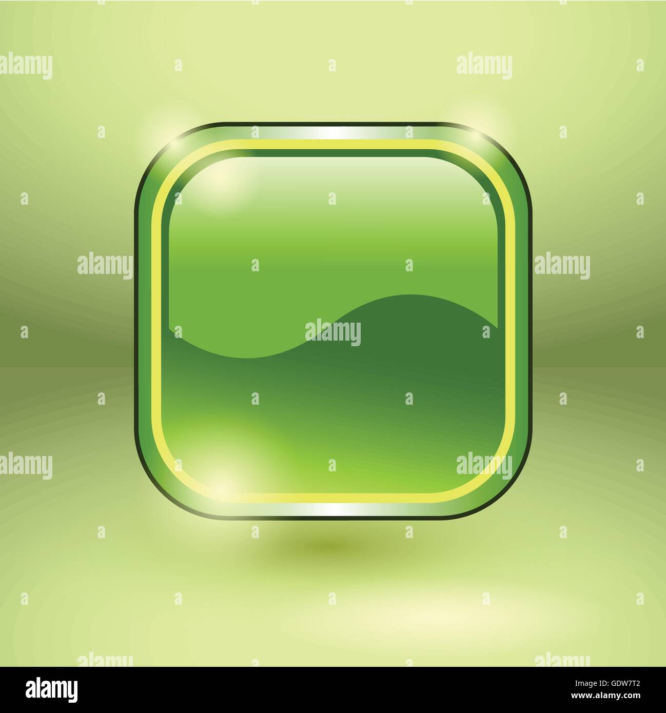 Glossy square empty button Stock Vector Image & Art - Alamy