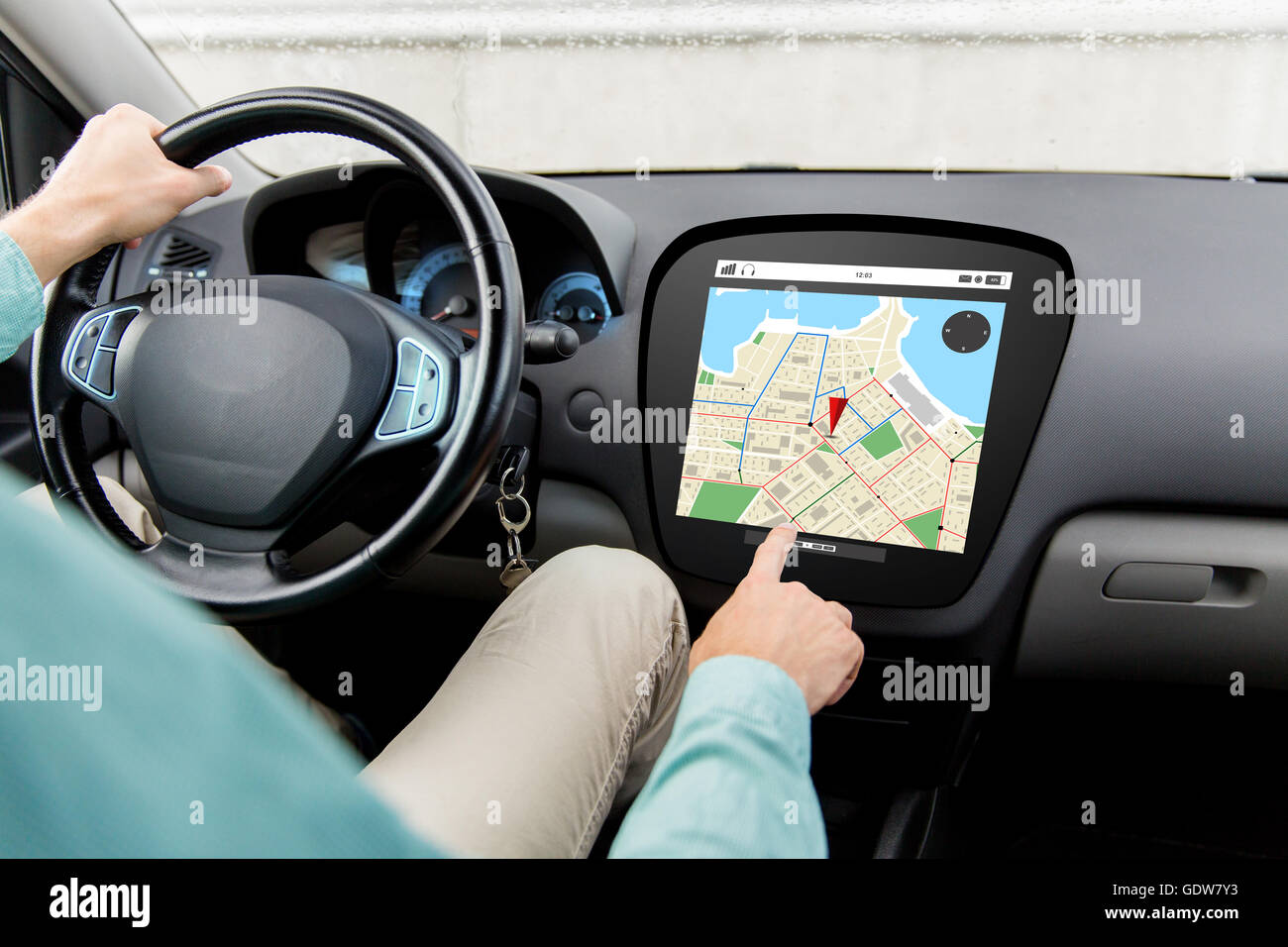 Car computer map hi-res stock photography and images - Alamy