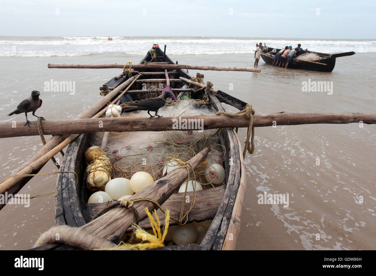 TRADITIONAL FISHING BOATS ON SEA SHORE TOURIST DESTINATION Stock Photo ...