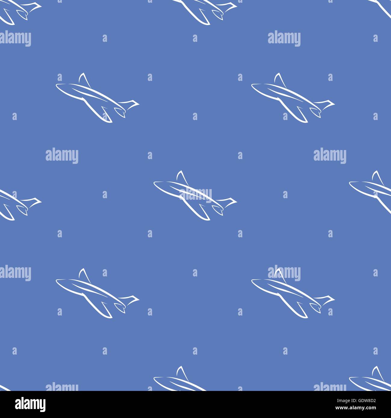 Seamless Aircraft Blue Background Stock Vector Image & Art - Alamy