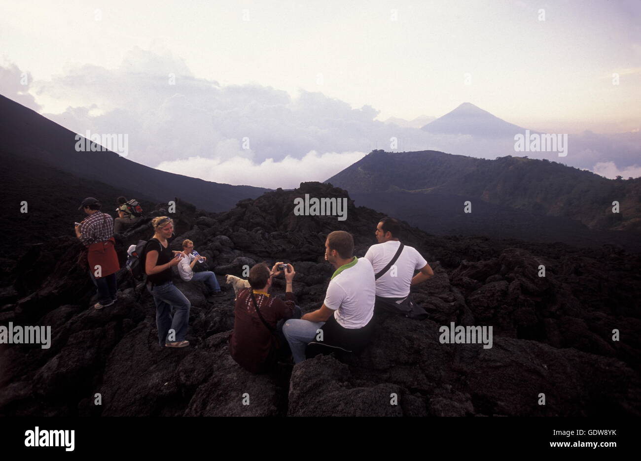the landscape allound the Volcano Pacayal near the City of Guatemala ...
