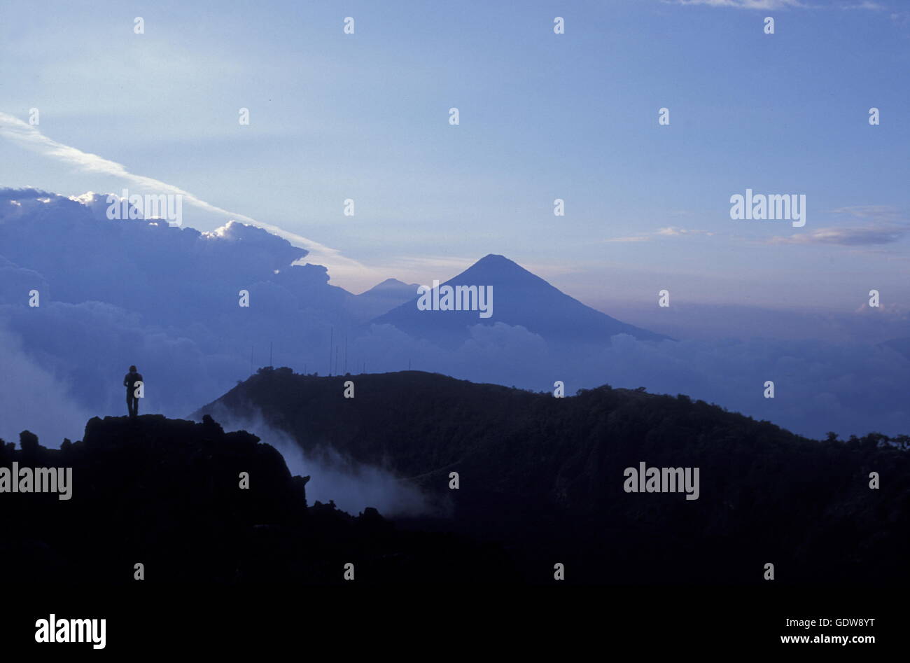 the landscape allound the Volcano Pacayal near the City of Guatemala ...
