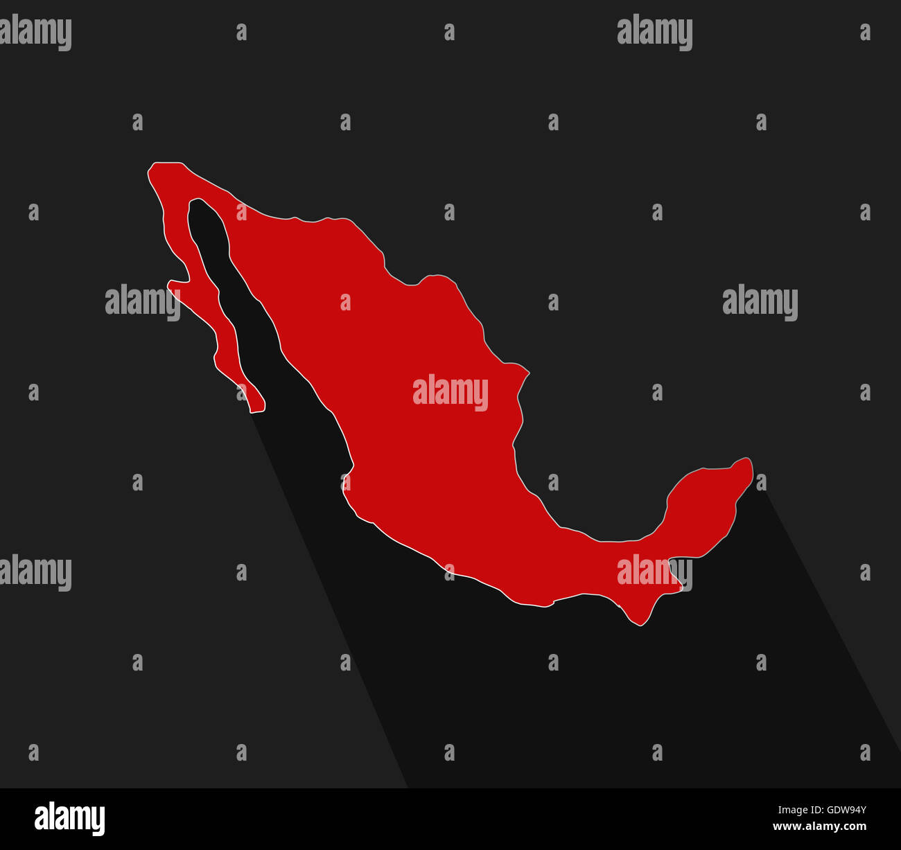 Mexican flag map silhouette hi-res stock photography and images - Alamy