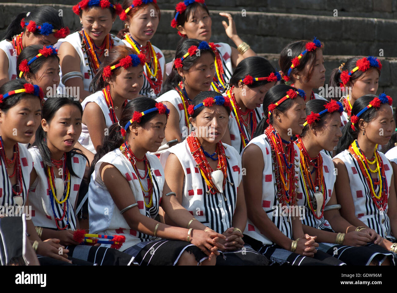 The image of Pochury tribe girls performing at Hornbill Festival ...