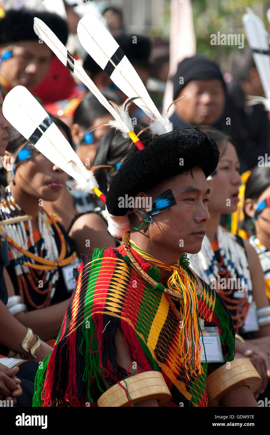 Angami tribes men headwear in nagaland hi-res stock photography and ...
