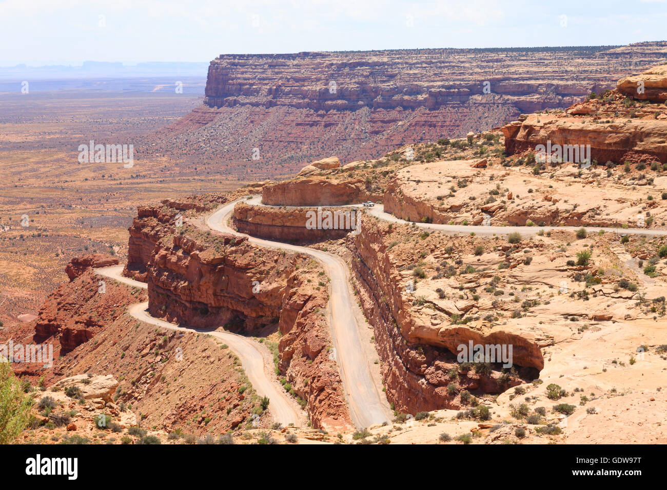 Arizona panorama from Moki Dugway, Muley Point Overlook. Open space ...
