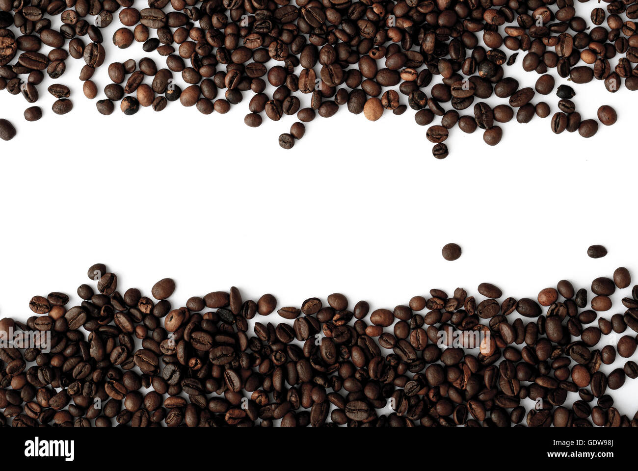 the coffee grains which are beautifully spread out on a white ...