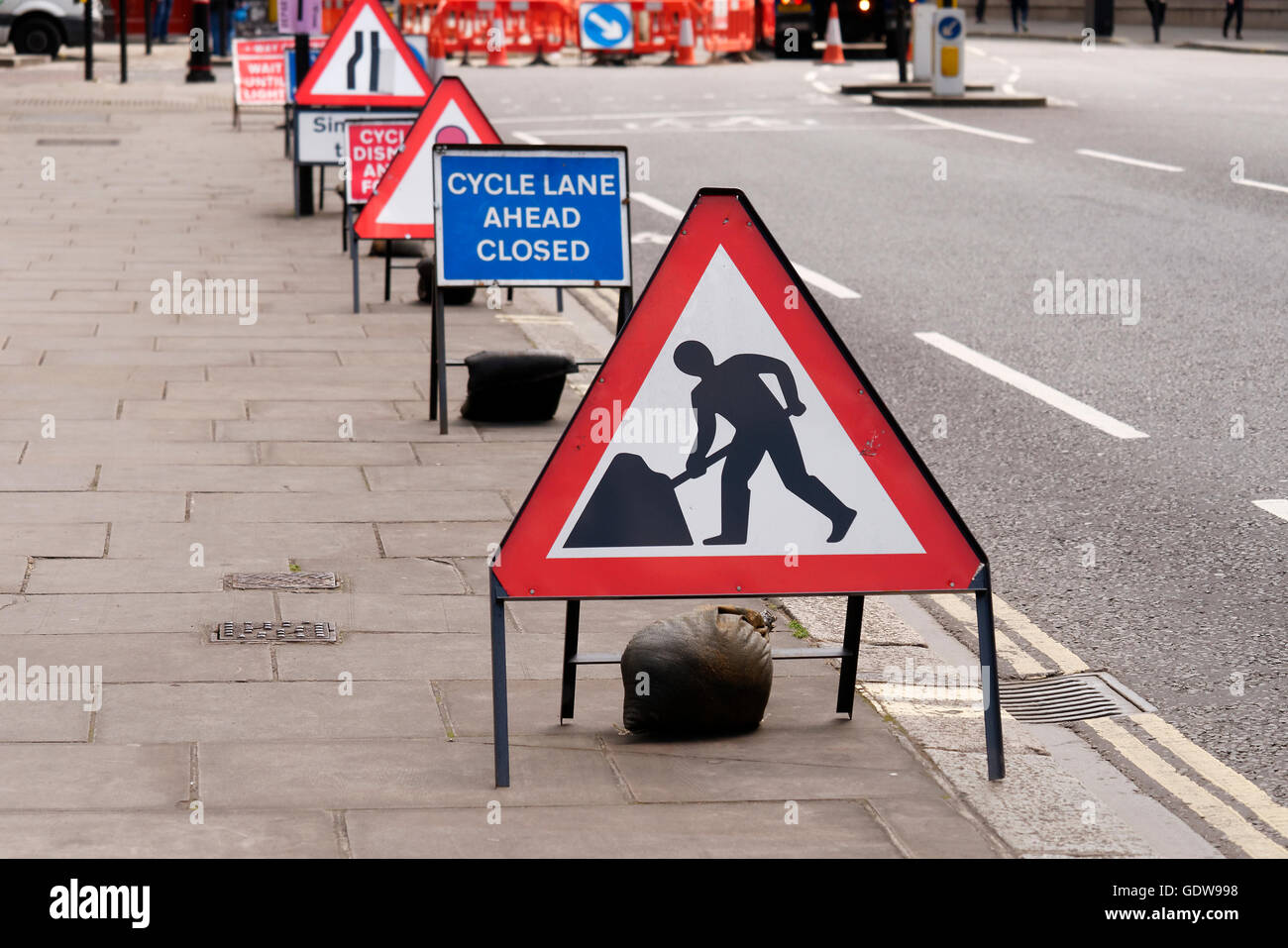 Road traffic Signs, London, Britain Stock Photo - Alamy