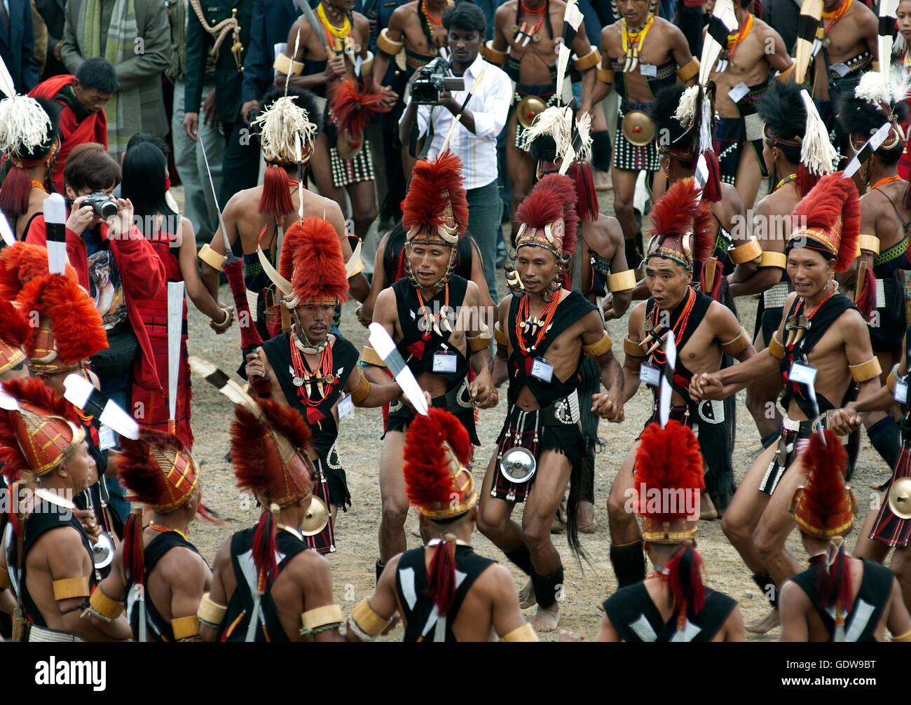 The image of Naga Tribe men at Horbill festival, Nagaland, India Stock ...