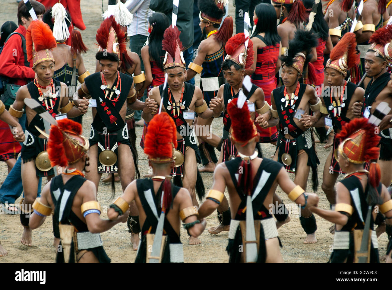 The image of Naga Tribe men at Horbill festival, Nagaland, India Stock ...