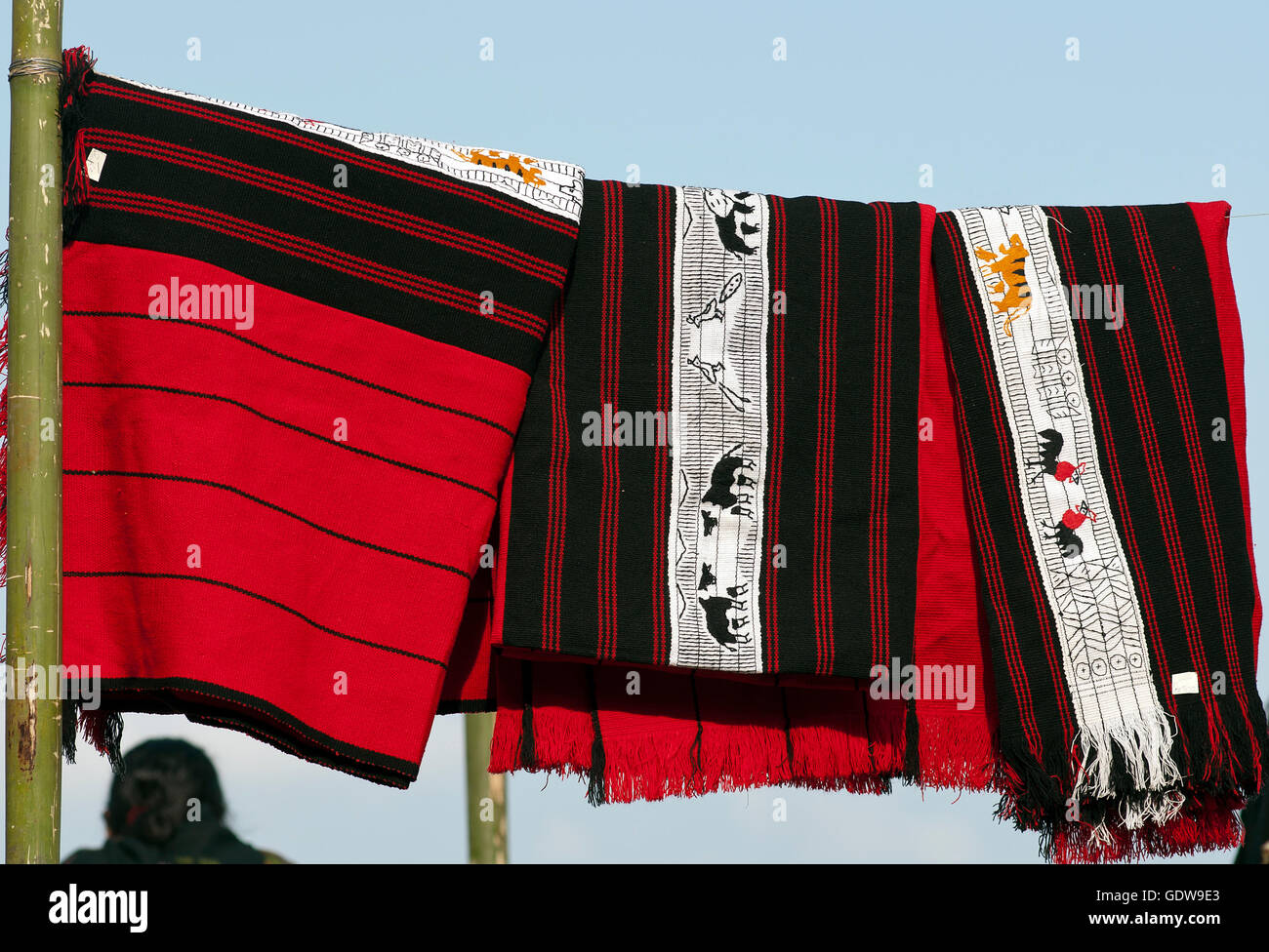 Naga tribe shawls at horbill festival hi-res stock photography and ...