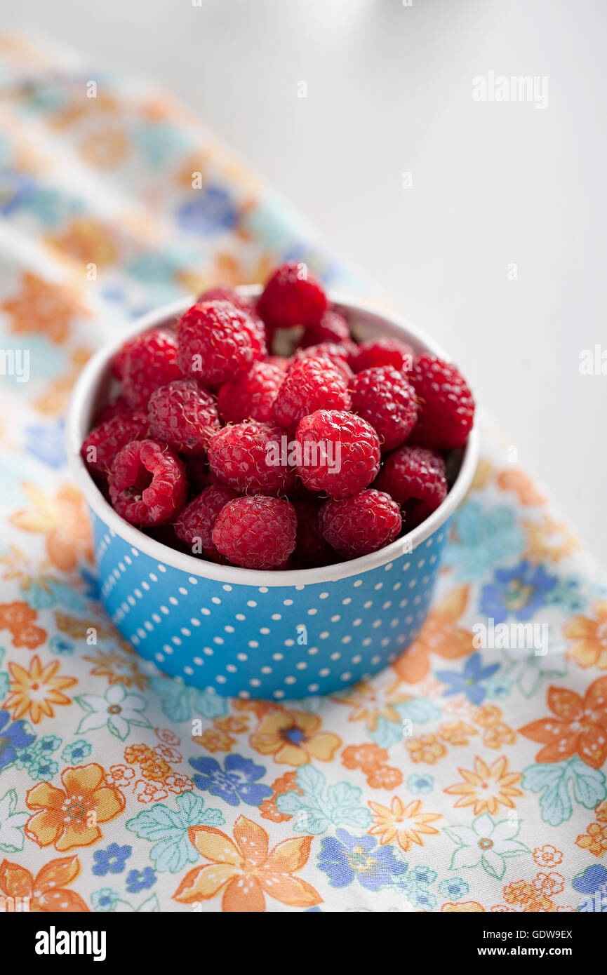 Raspberry on a kitchen table Stock Photo - Alamy