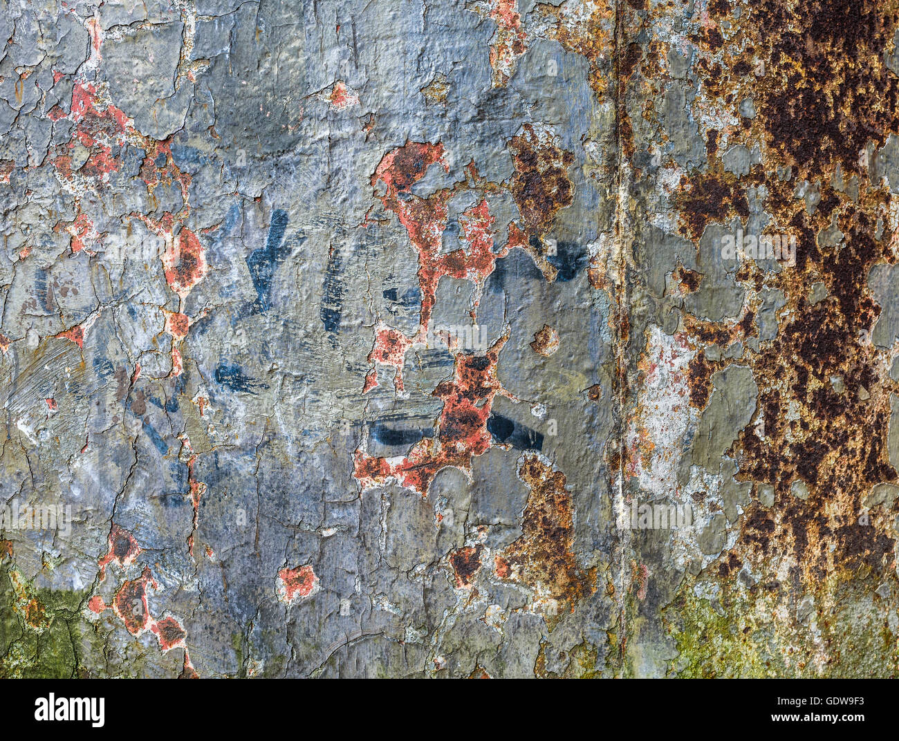 Old layers of paint revealing rusting, cast iron background Stock Photo ...