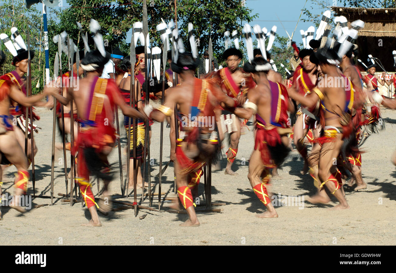 Ao tribe performing hi-res stock photography and images - Alamy