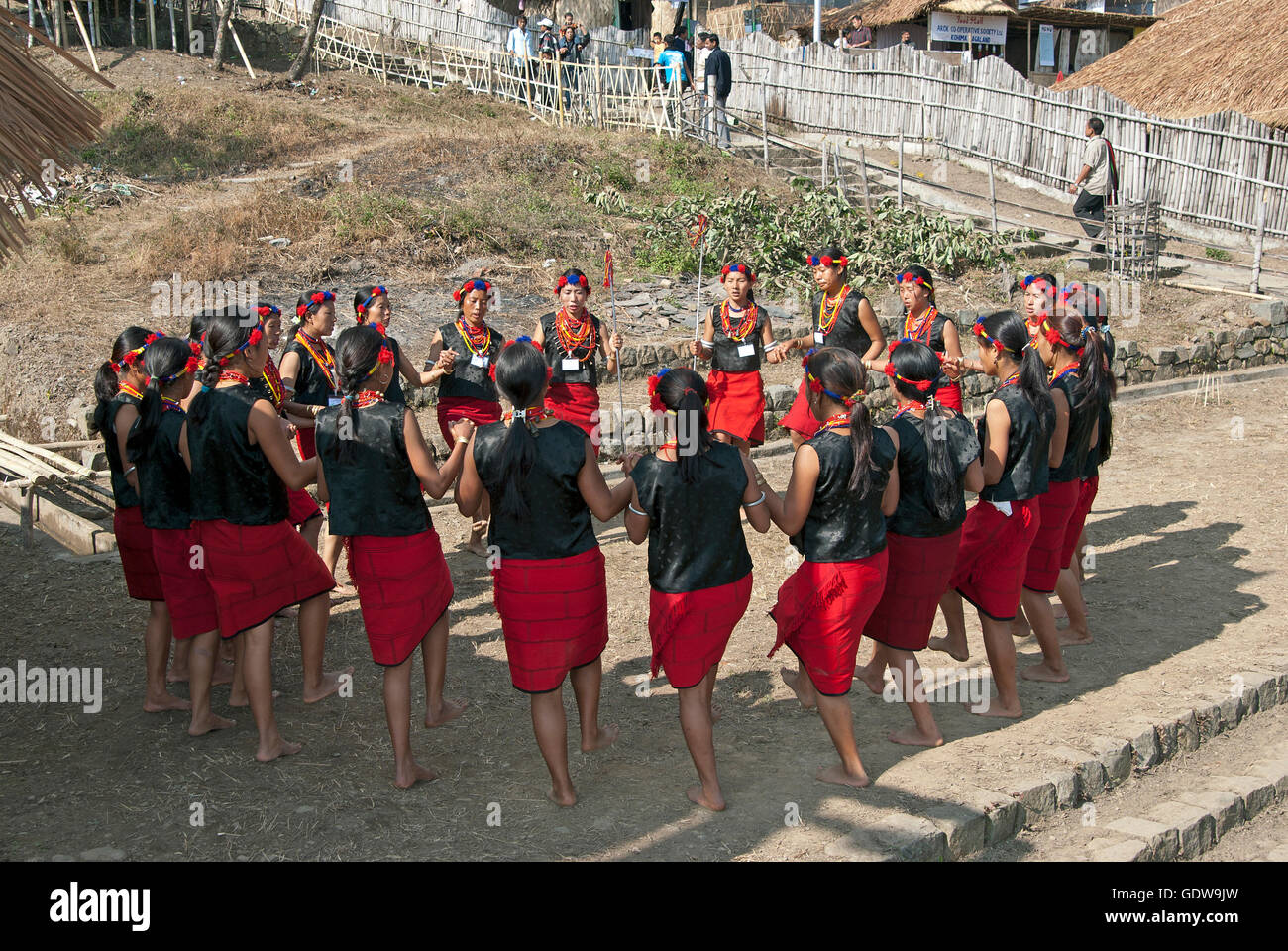 The image of Pochury tribe girls performing at Hornbill Festival ...