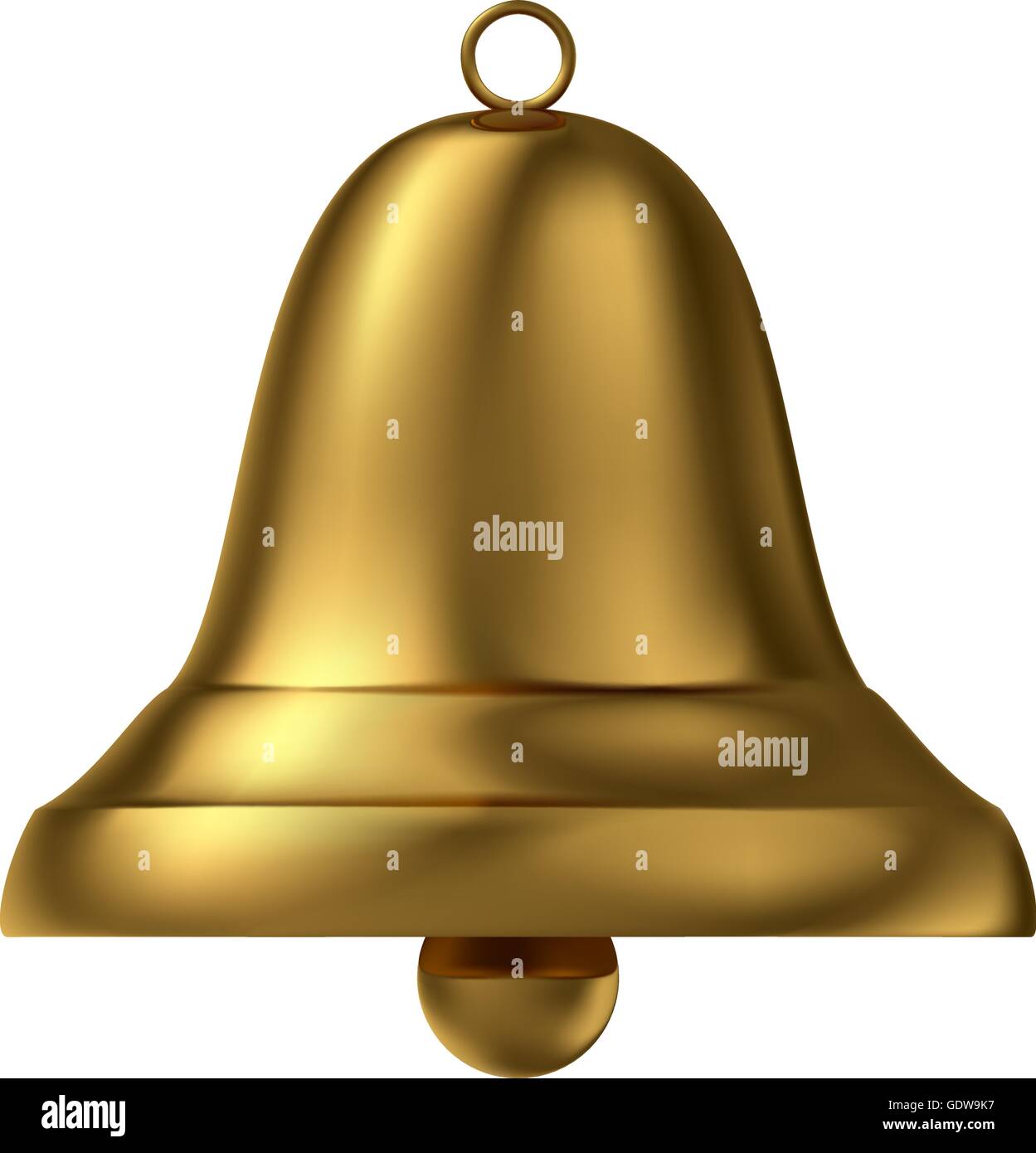 Gold metal bell Stock Vector Images - Alamy