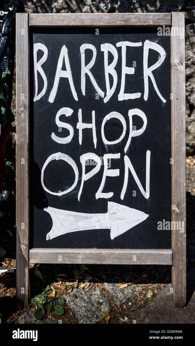 Barber shop sign hi-res stock photography and images - Alamy