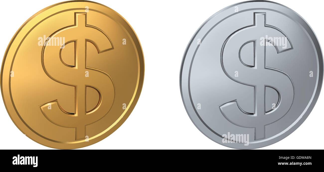 Dollar coin symbol Stock Vector Image & Art - Alamy