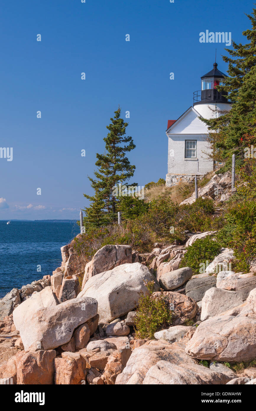 Bass Harbor Head Lighthouse on Mount Desert Island, Maine. Built in ...
