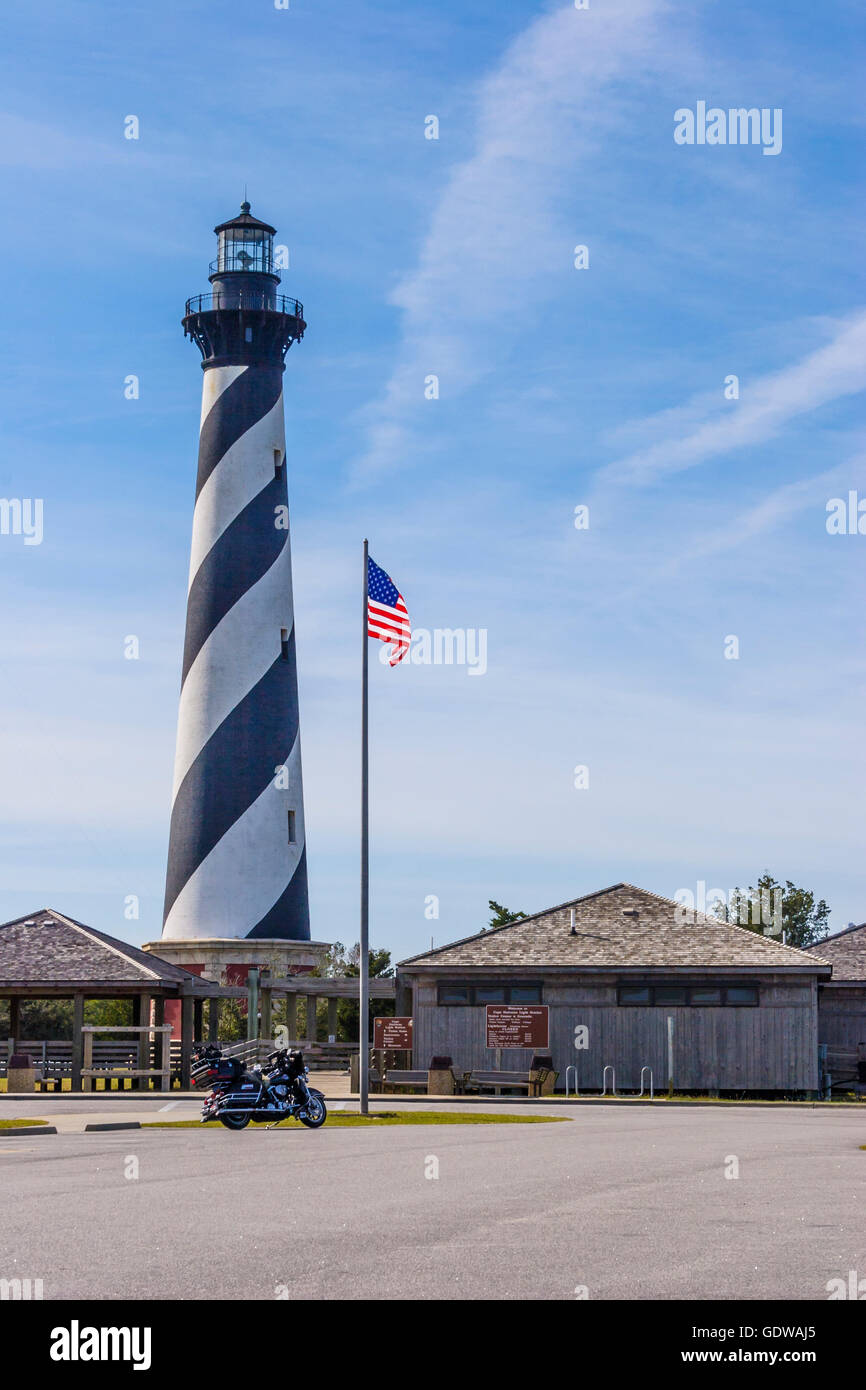Cape Hatteras Lighthouse on the Outer Banks in North Carolina. The Cape ...