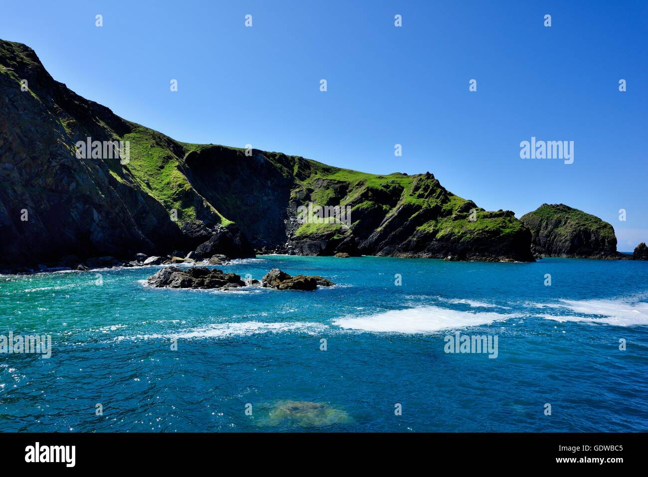 The cornish coastline in Mullion Cornwall England UK Stock Photo - Alamy