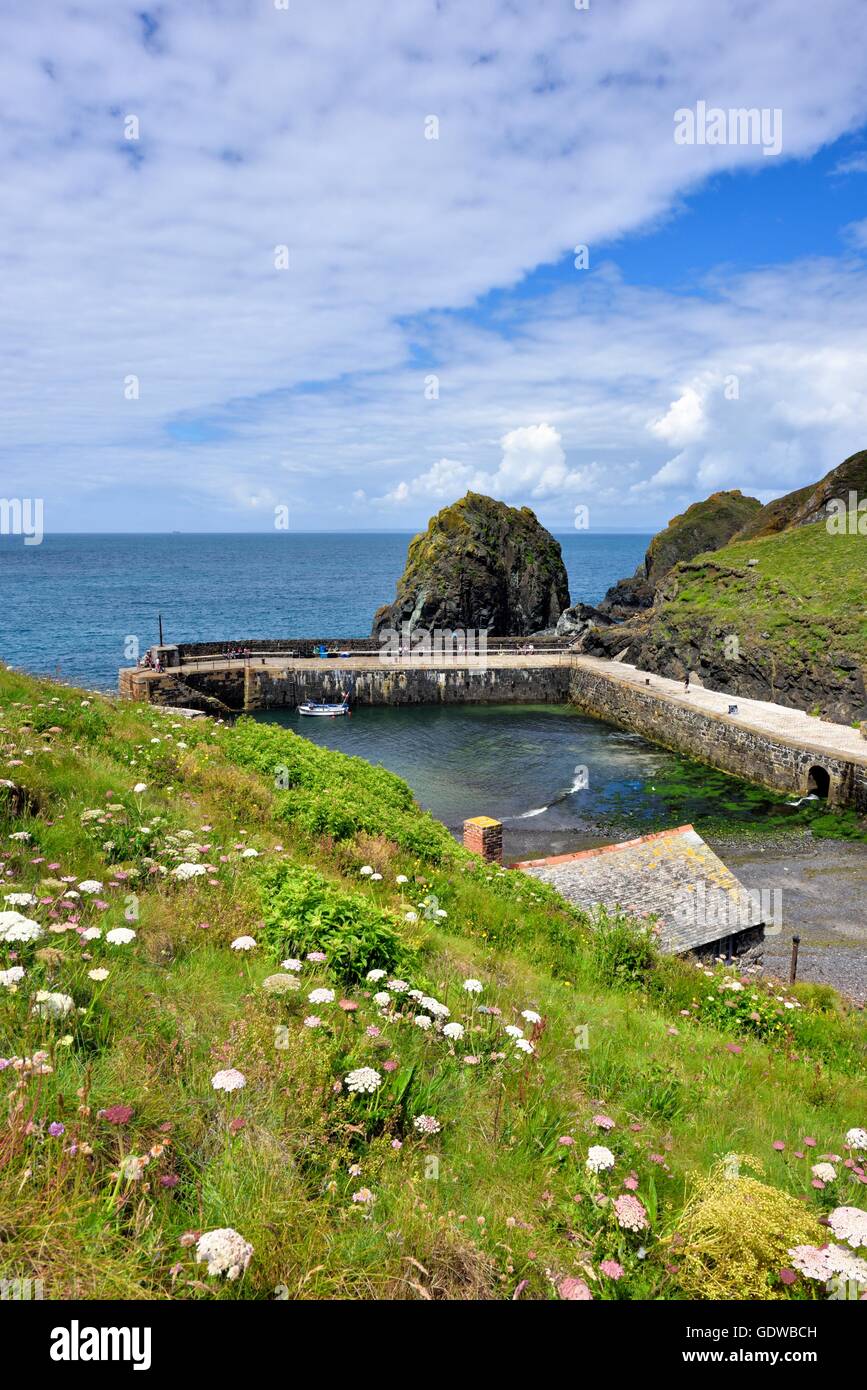 Harbour Mullion Cove Cornwall England Stock Photos & Harbour Mullion ...