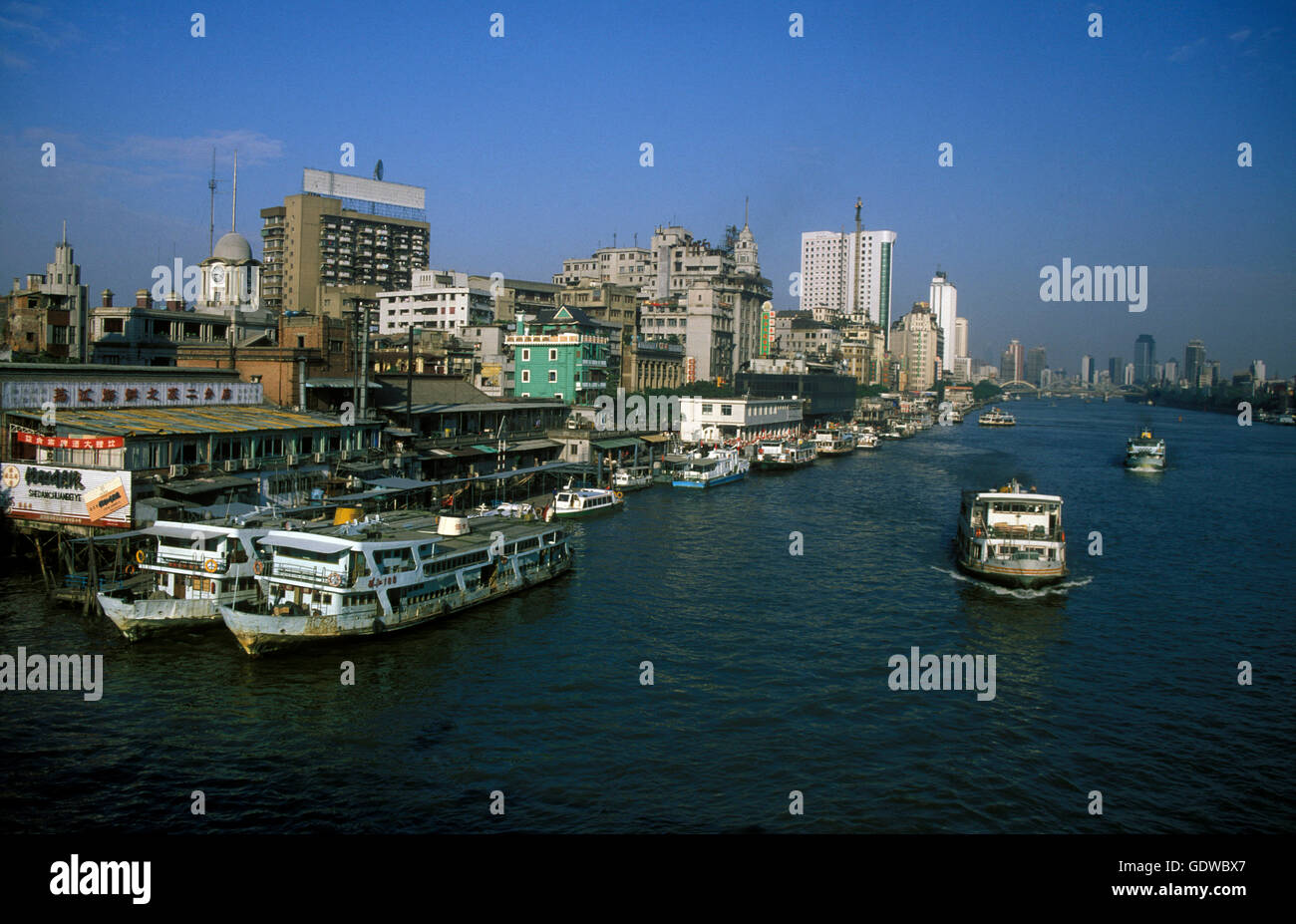 the city of Canton or Guangzhou in the north of Hongkong in the ...
