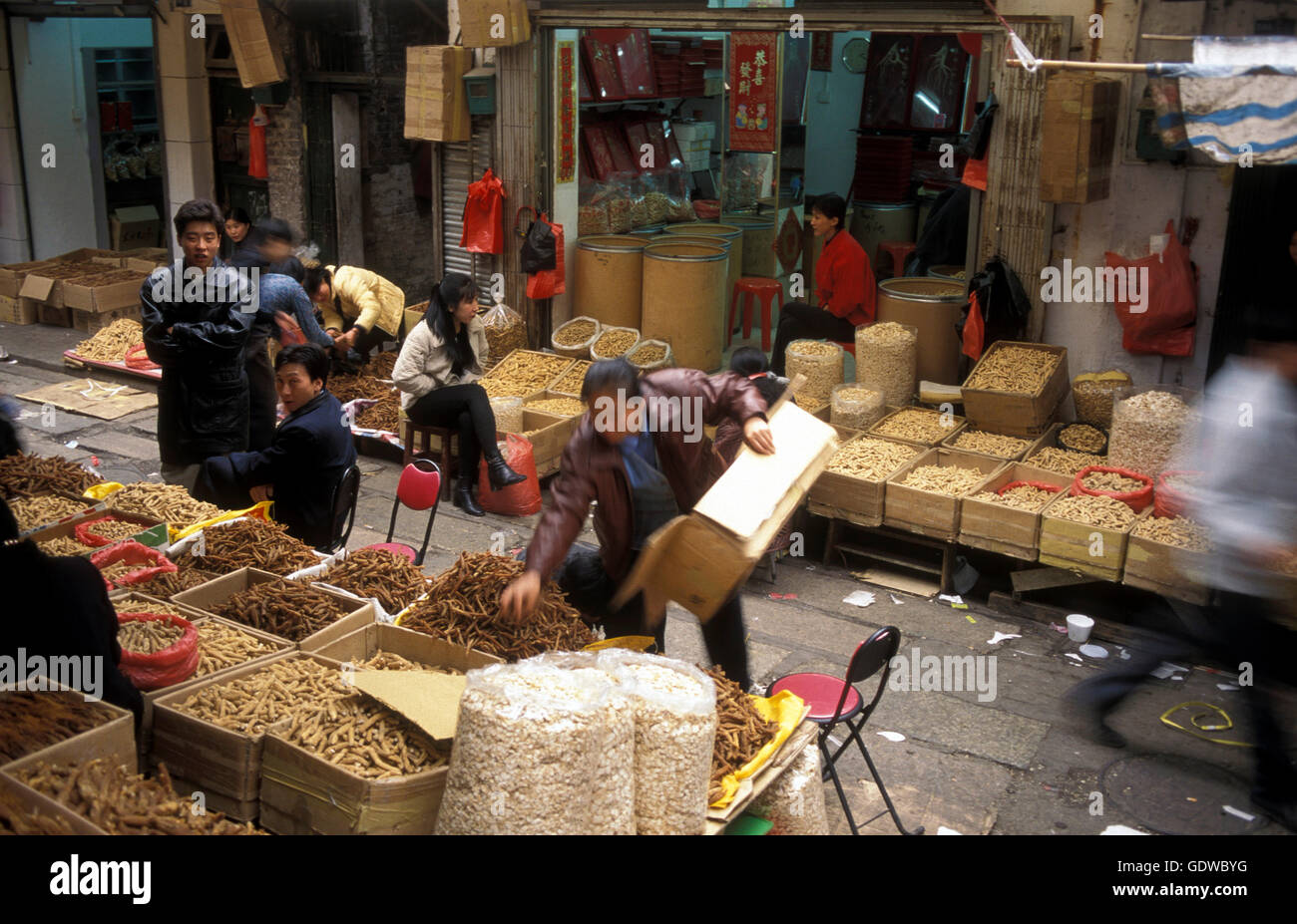 the Market in the city of Canton or Guangzhou in the north of Hongkong ...