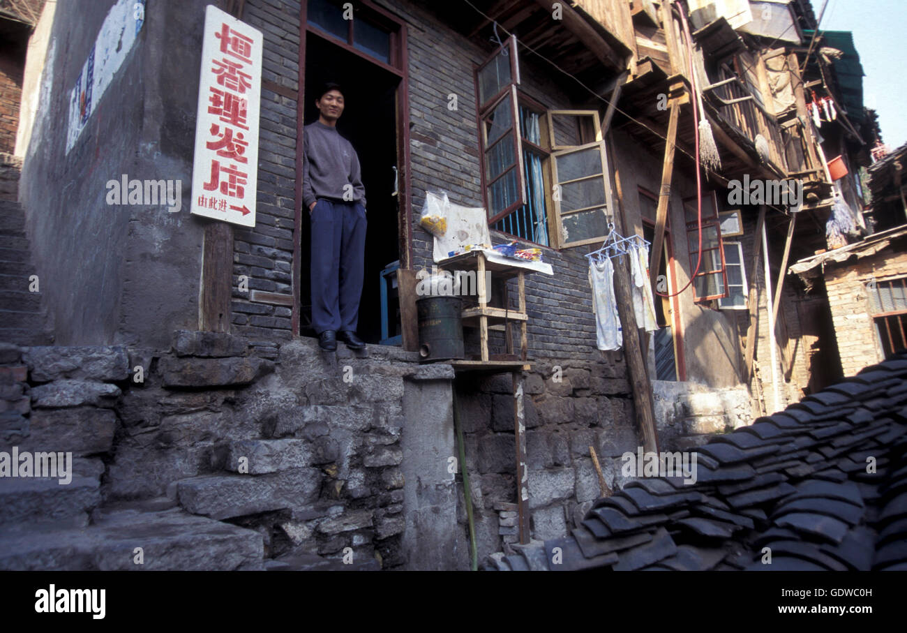 in the village of Badong on the yangzee river in the three gorges ...