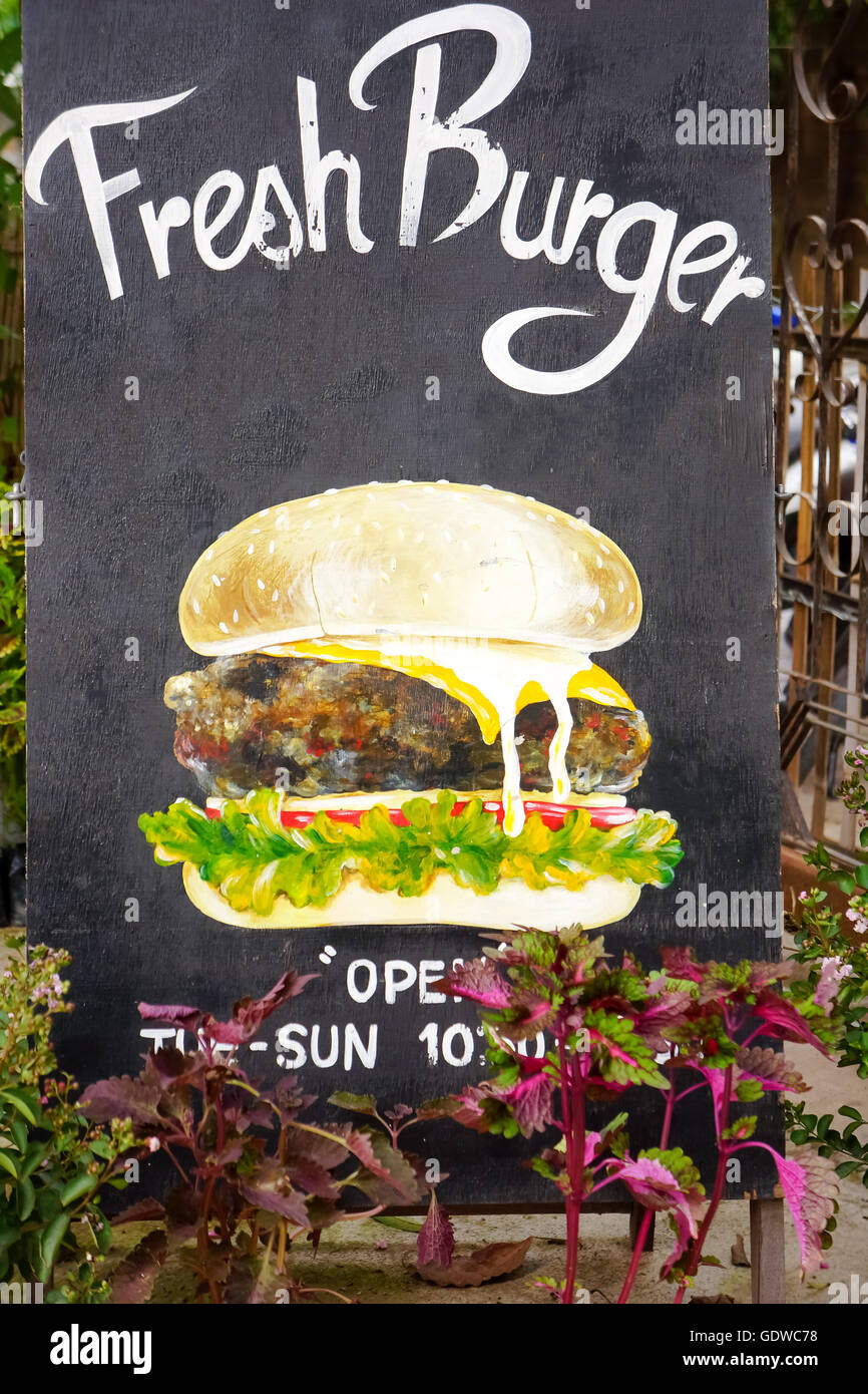 a hand drawn Menu design Fliers template on Chalkboard Ads, including ...