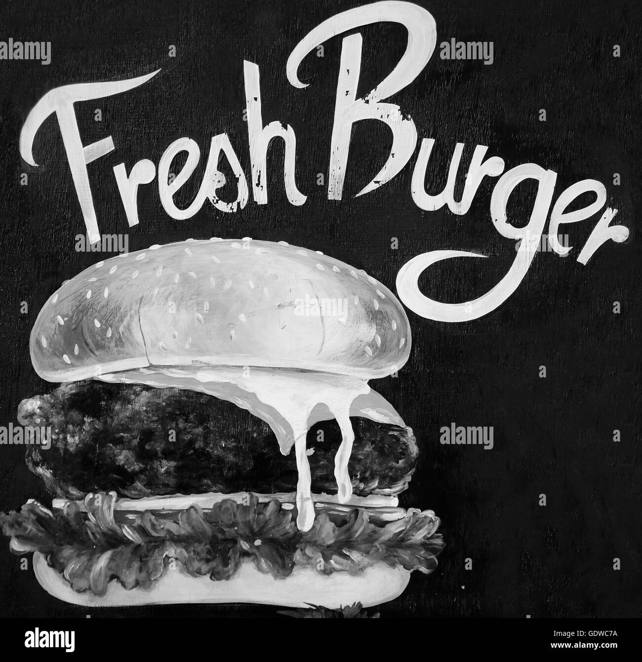 Template hand drawn vegetables Black and White Stock Photos & Images ...