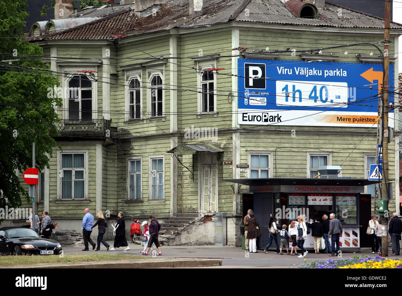 the old city of Tallinn in Estonia in the Baltic countrys in Europe ...
