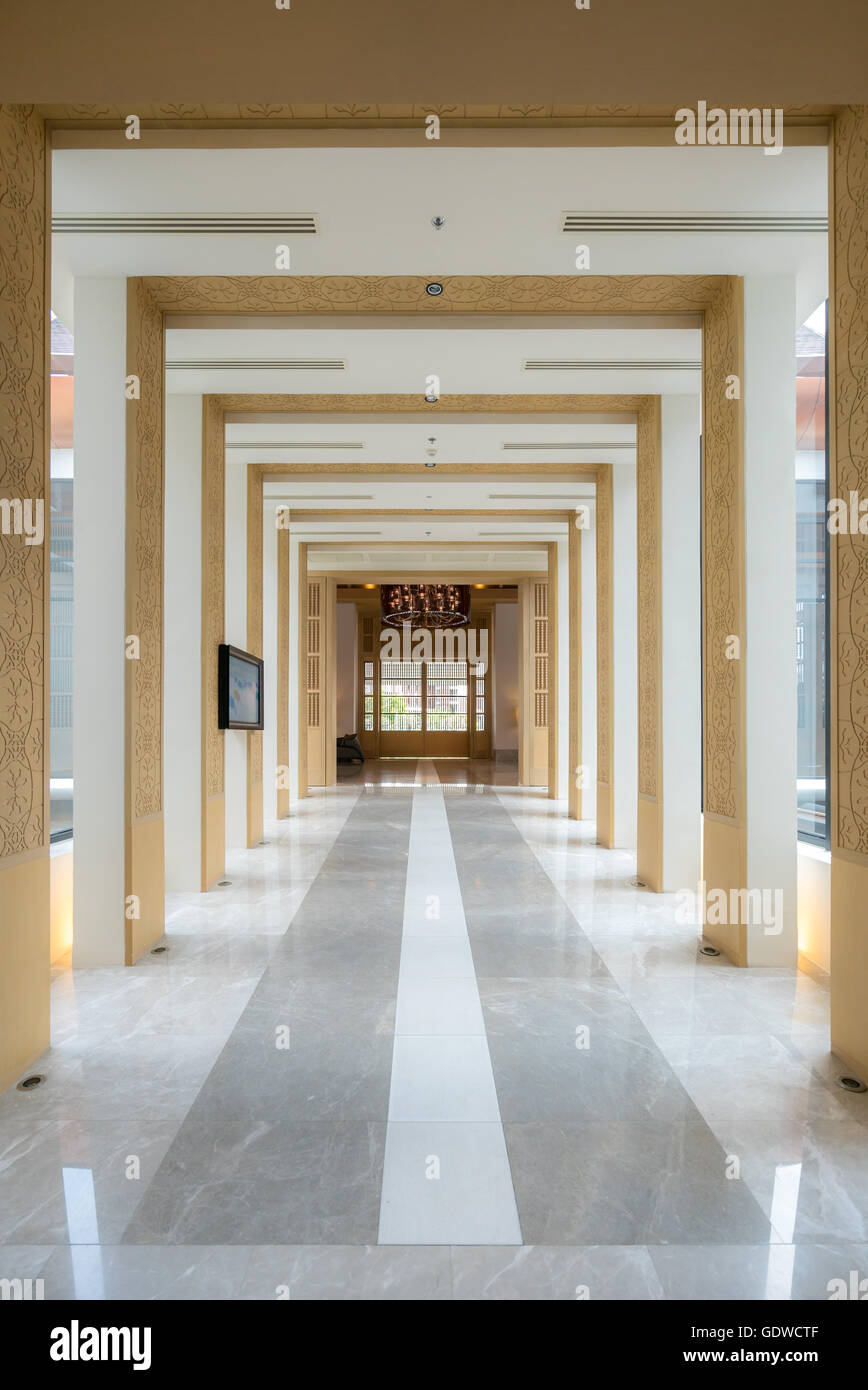 interior Corridor use for Modern architecture background Stock Photo ...
