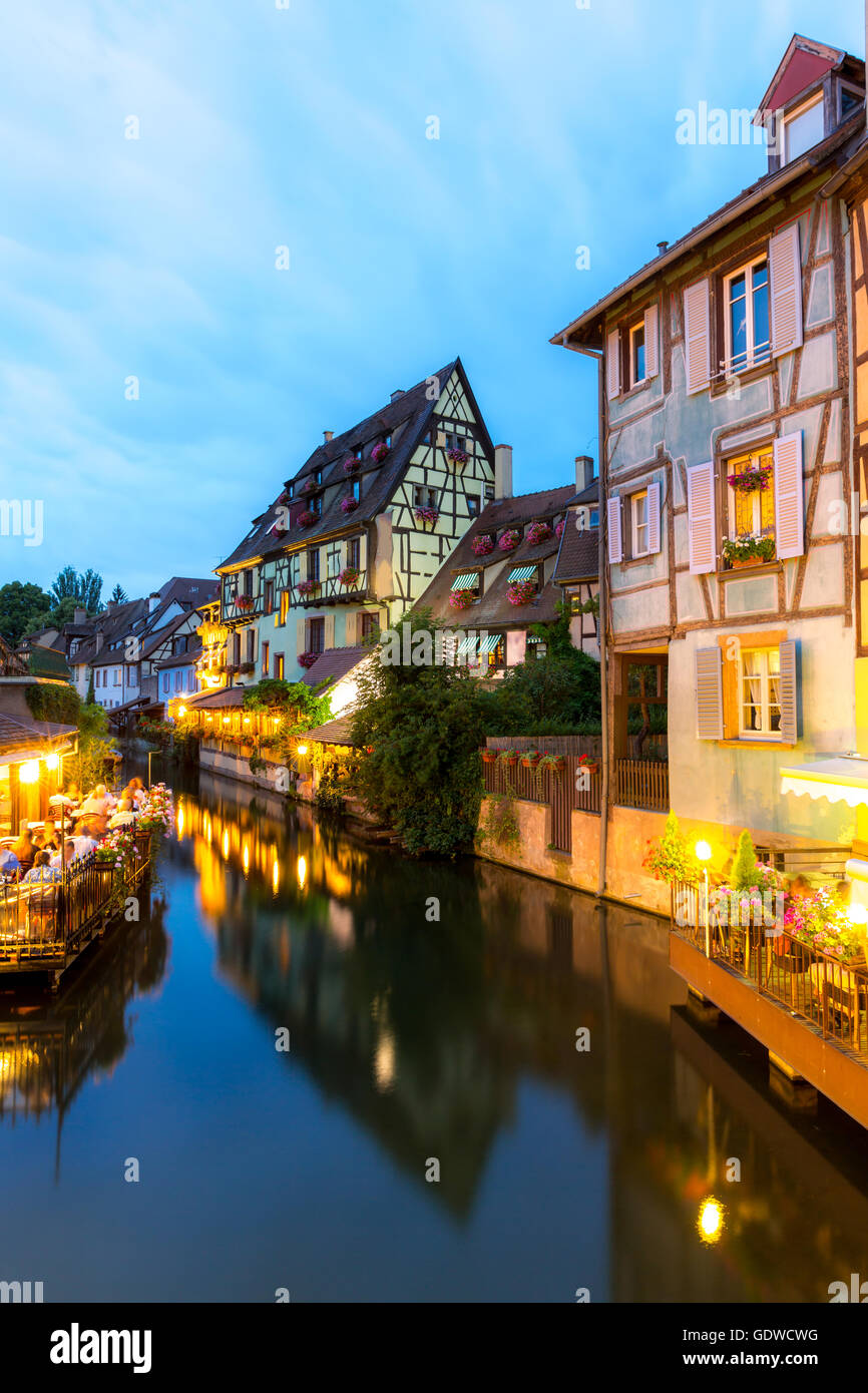 Colmar France at night Stock Photo - Alamy