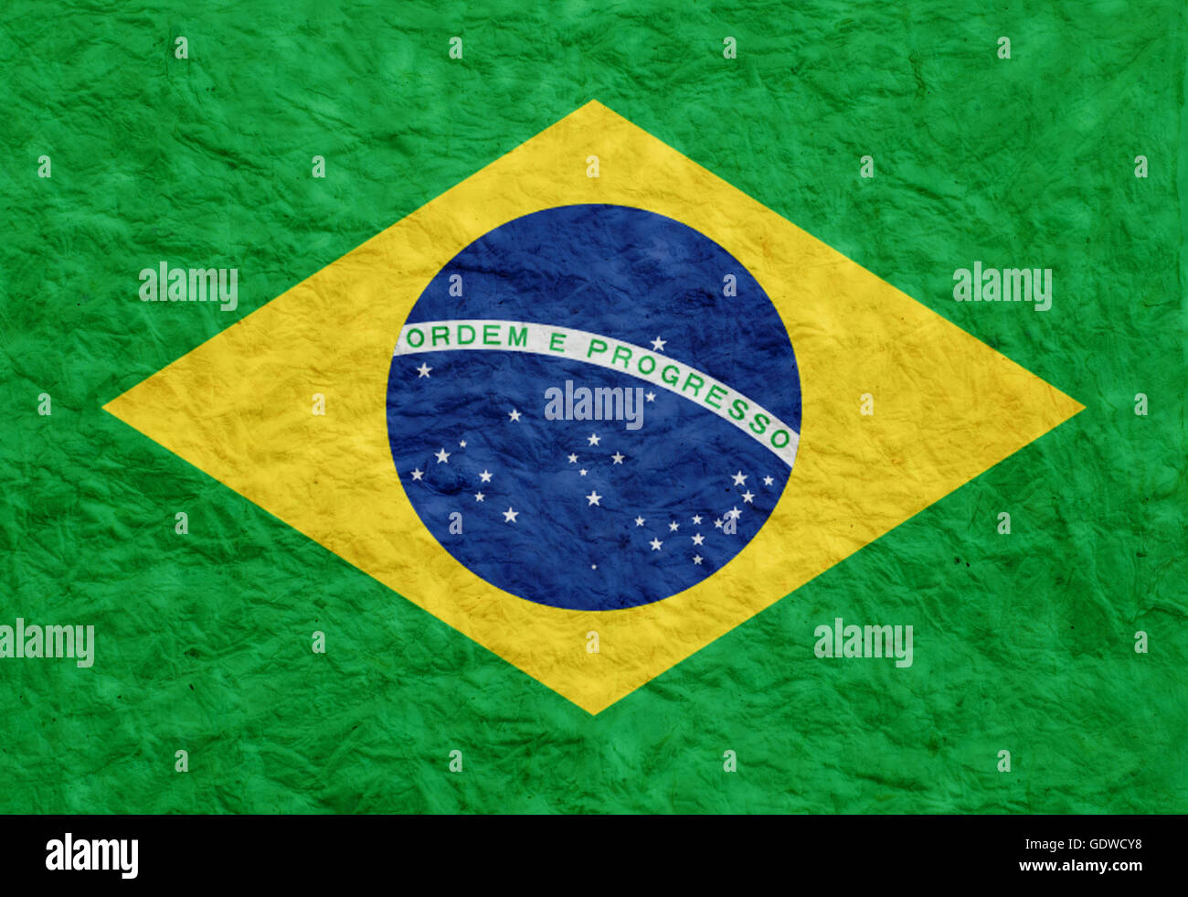 Paper style flag of Brazil Stock Photo - Alamy