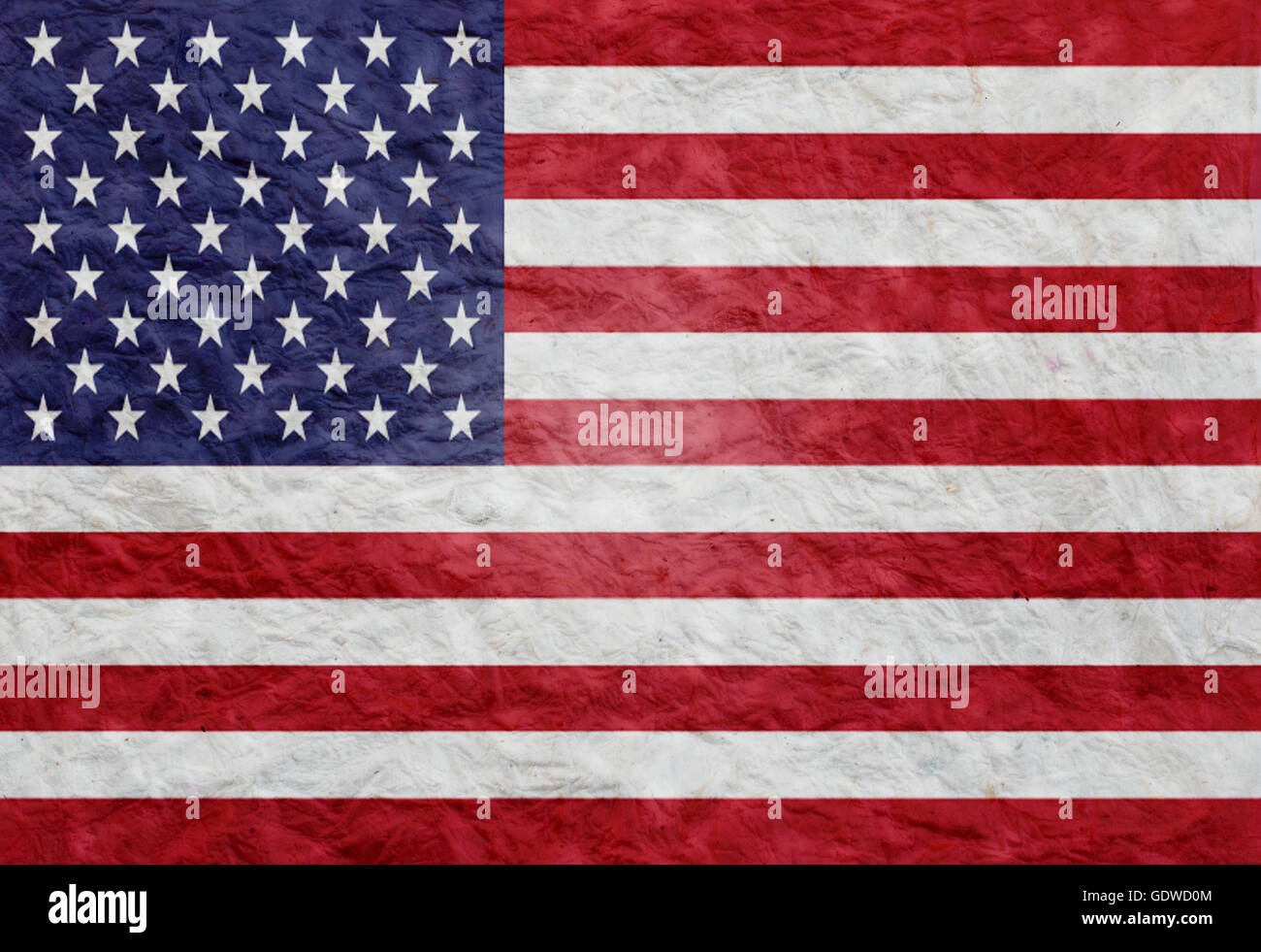 Paper style flag of Flag of the United States Stock Photo - Alamy