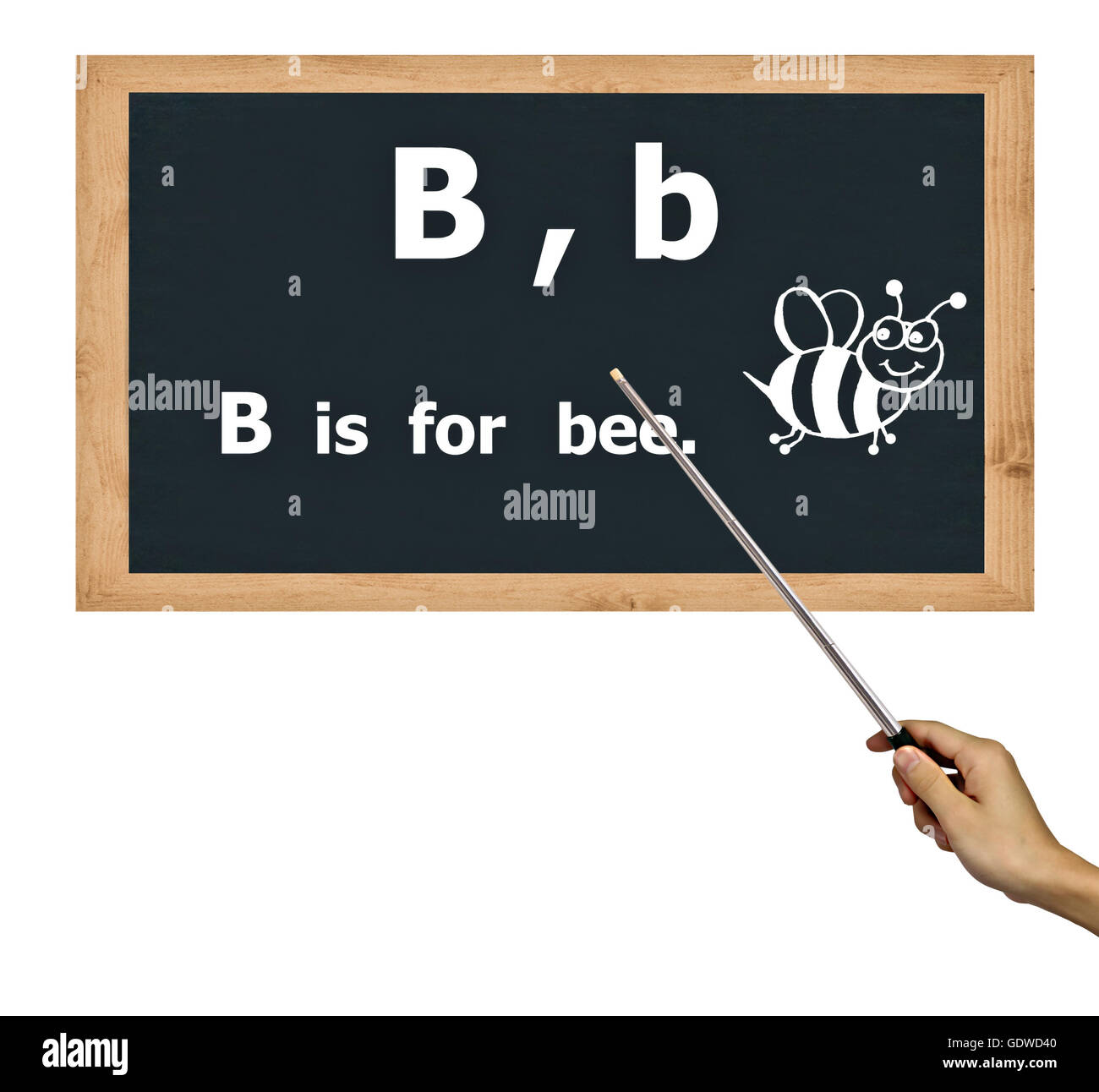 blackboard for abc alphabet learning and Hand holding pointer Stock ...