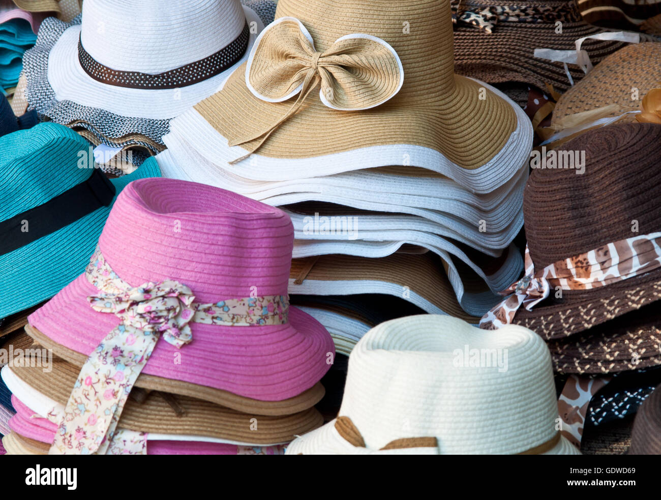 top view of straw hat Stock Photo - Alamy