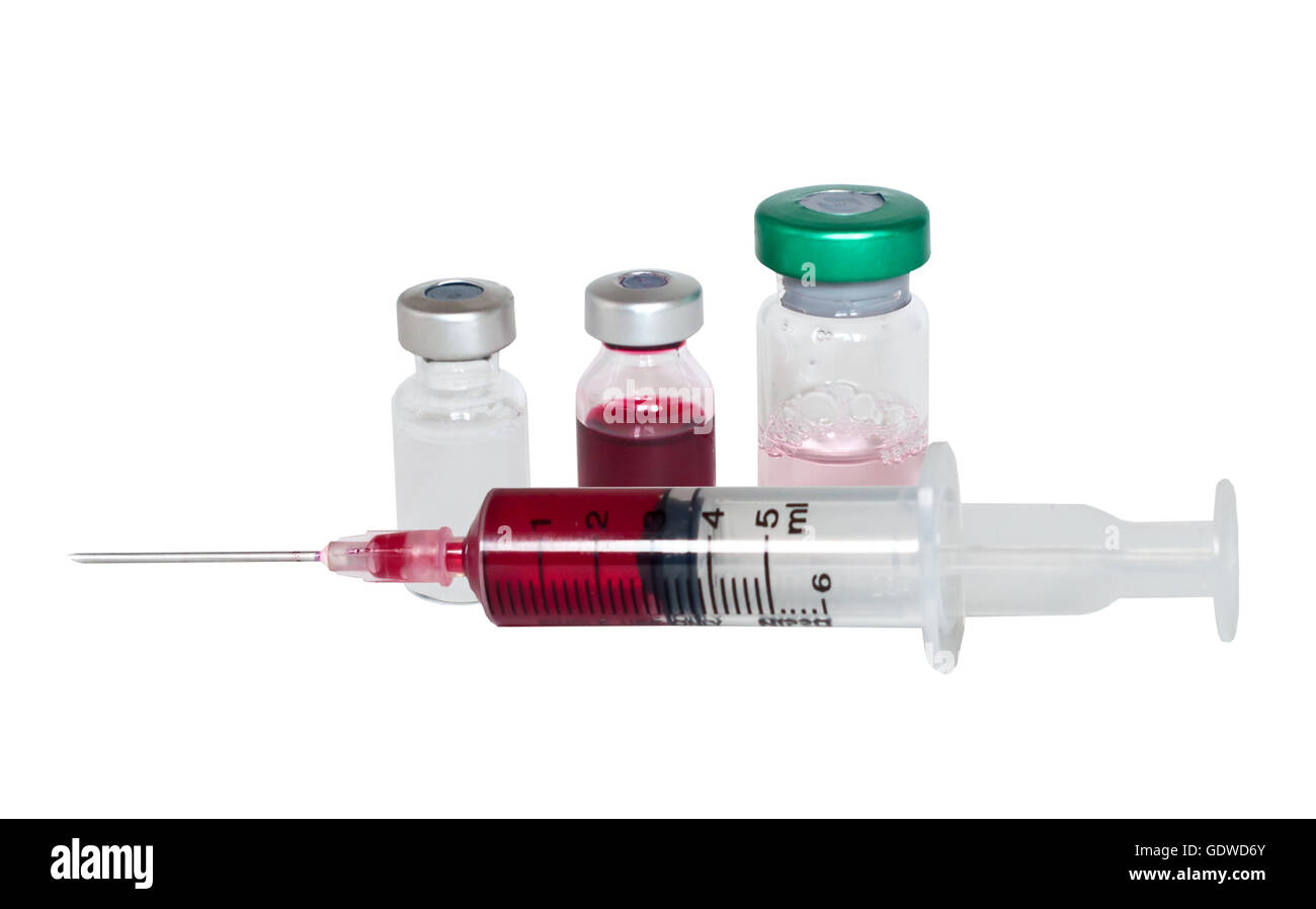 Glass vaccine bottle vaccination Cut Out Stock Images & Pictures - Alamy