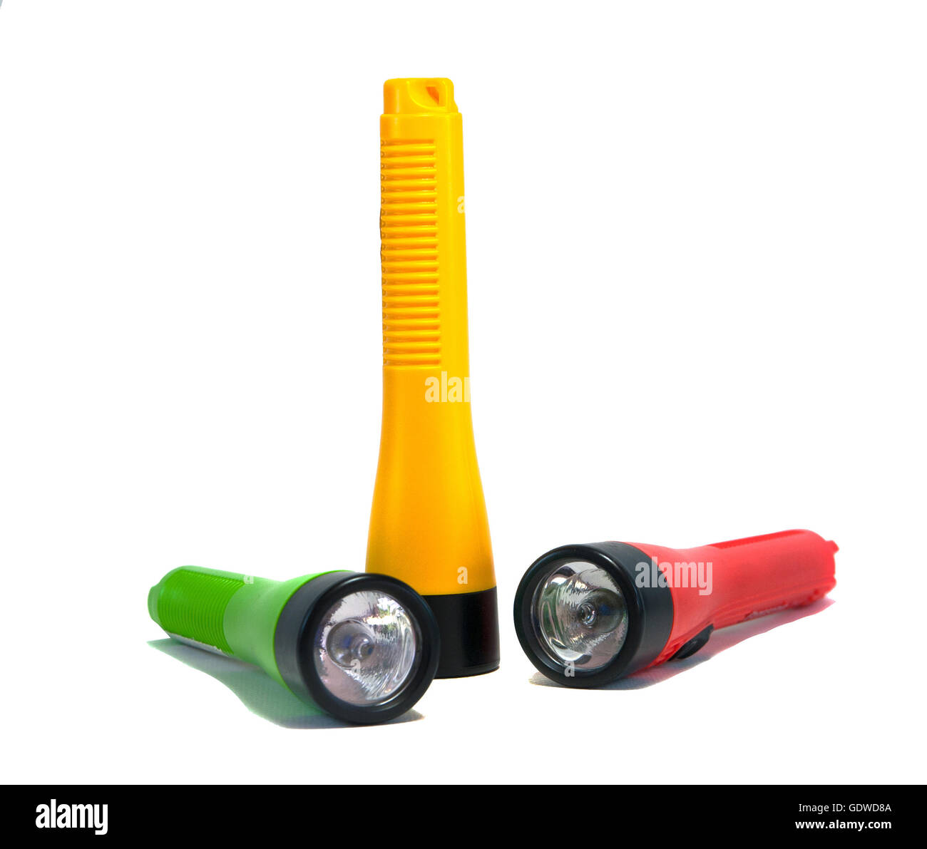 Isolated flashlight on White Background Stock Photo - Alamy