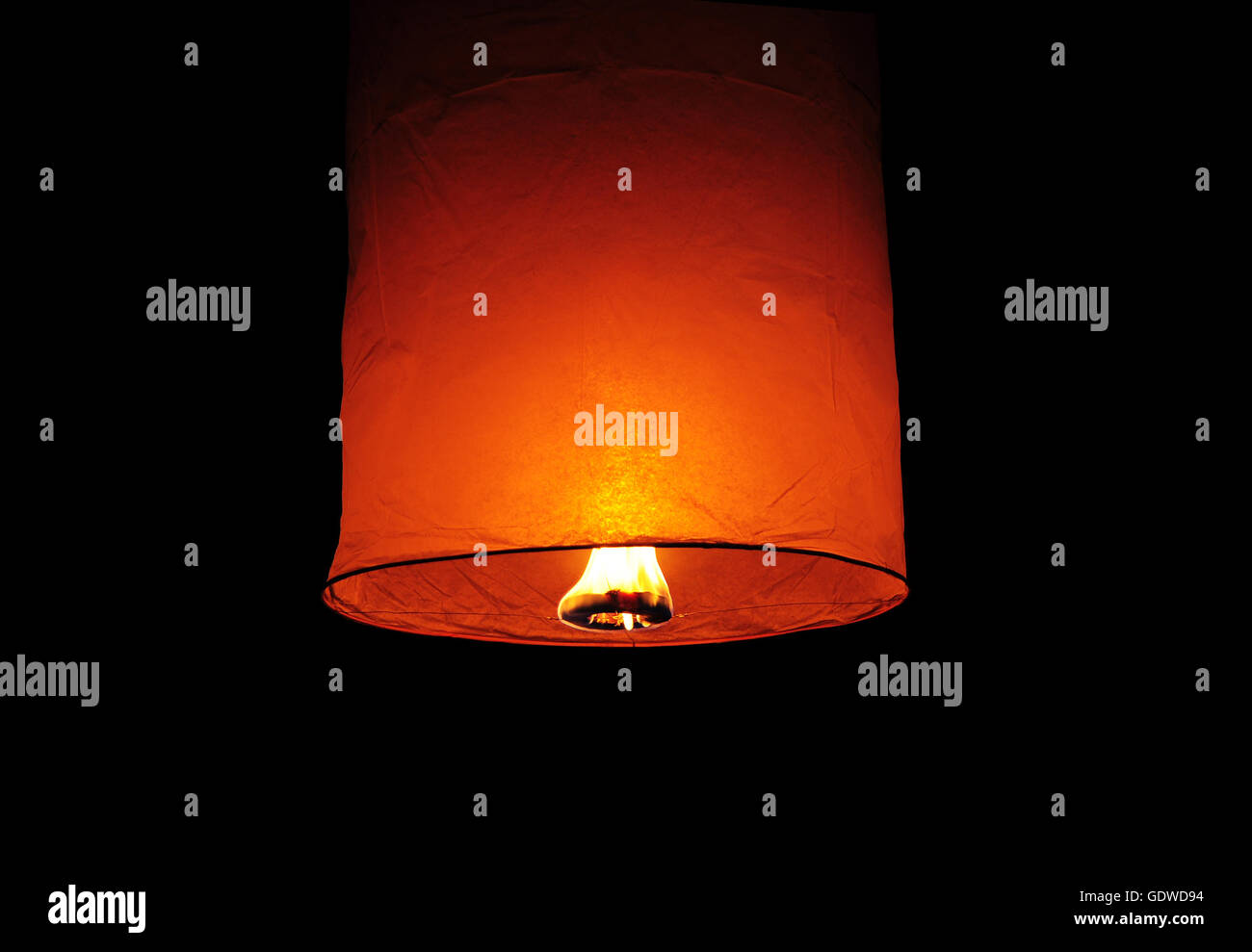 Balloon fire in new year festival Stock Photo - Alamy