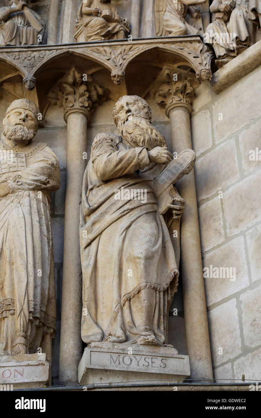 Spain. Burgos. Cathedral of Saint Mary. Gothic. Bible figure. Prophet ...
