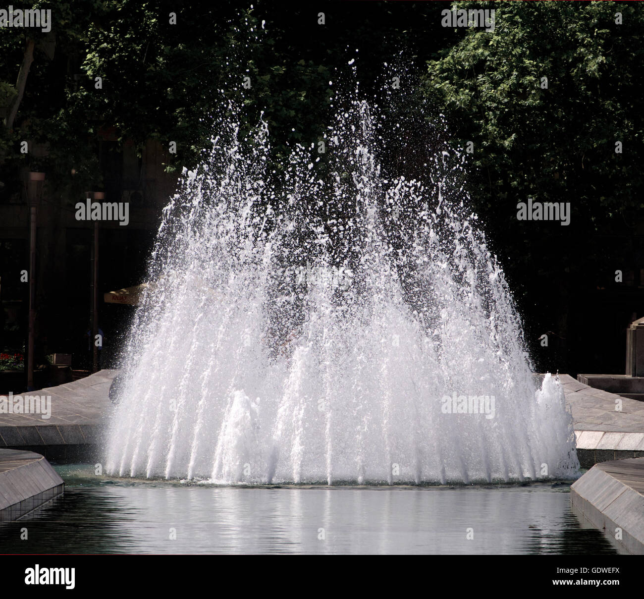 Big fountain in Belgrade city centre, Serbia Stock Photo - Alamy