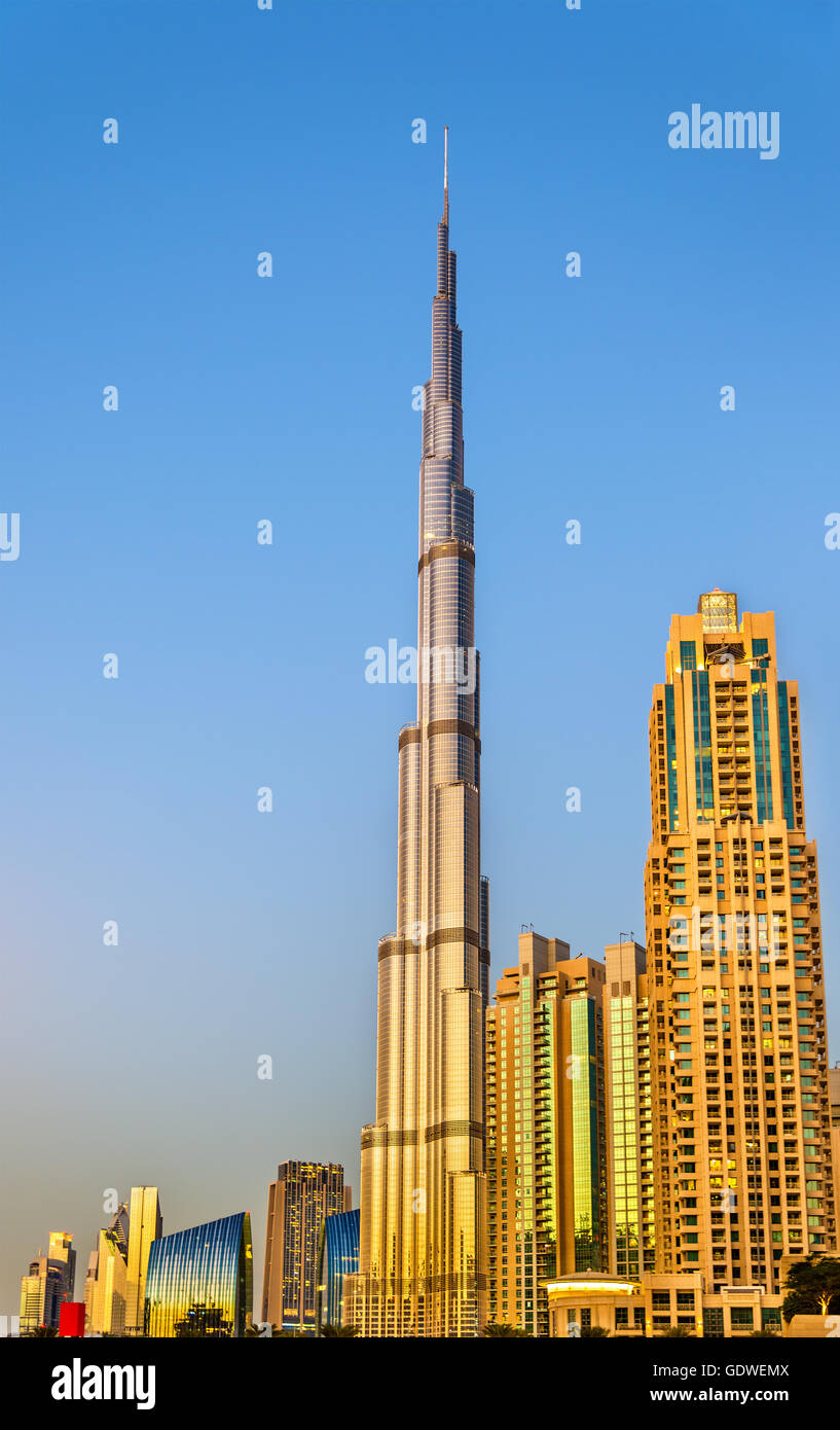 Downtown Dubai with Burj Khalifa - UAE Stock Photo - Alamy