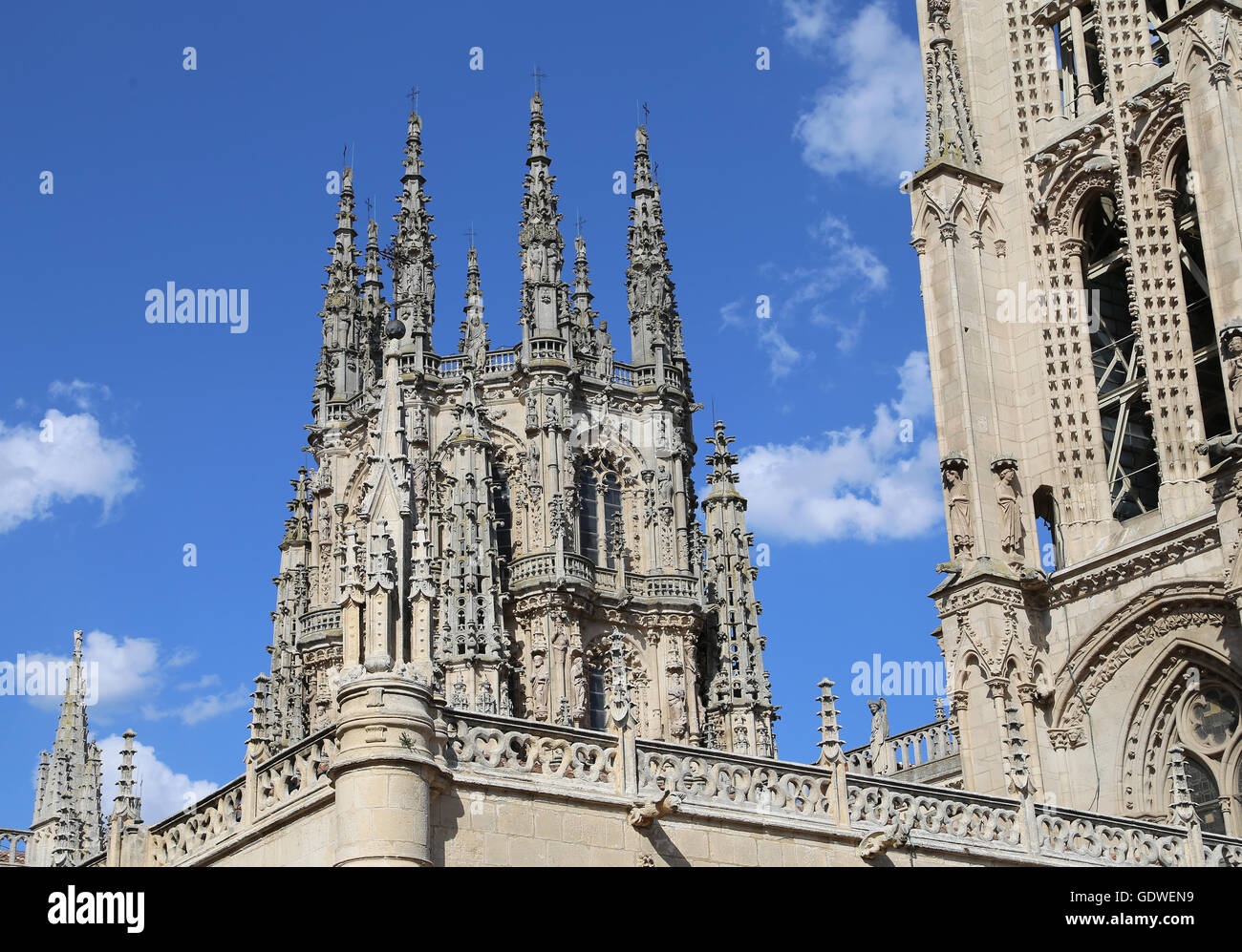 Spain. Burgos. Cathedral of Saint Mary. Gothic style. The Cimborrio ...