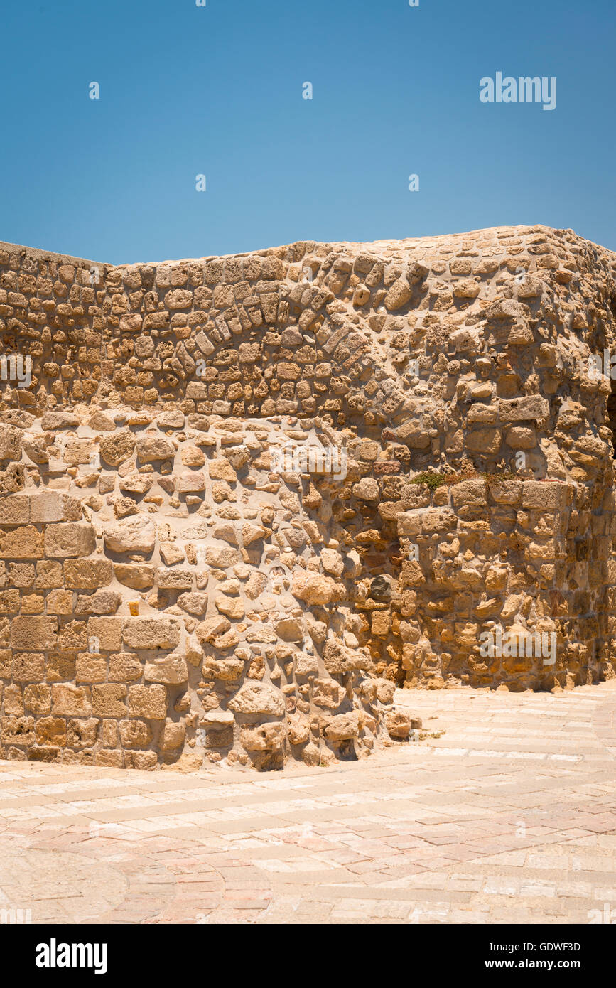Israel Akko Acre sea wall promenade detail of ruins Burj al-Karim aka ...