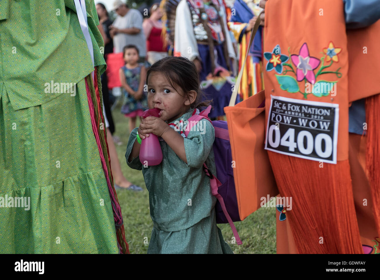 Native American girl during Sac & Fox nation Pow-wow, Stroud, Oklahoma ...